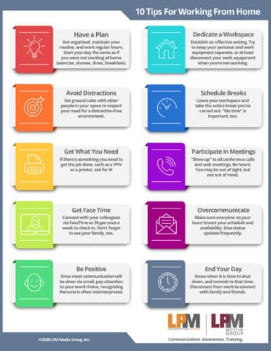 Download this 10 Tips for Working from Home Infographic